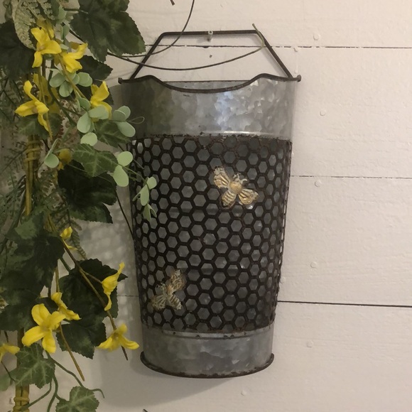 Accents | Beehive Decor Farmhouse Galvanized Metal Beehive Hanging ...